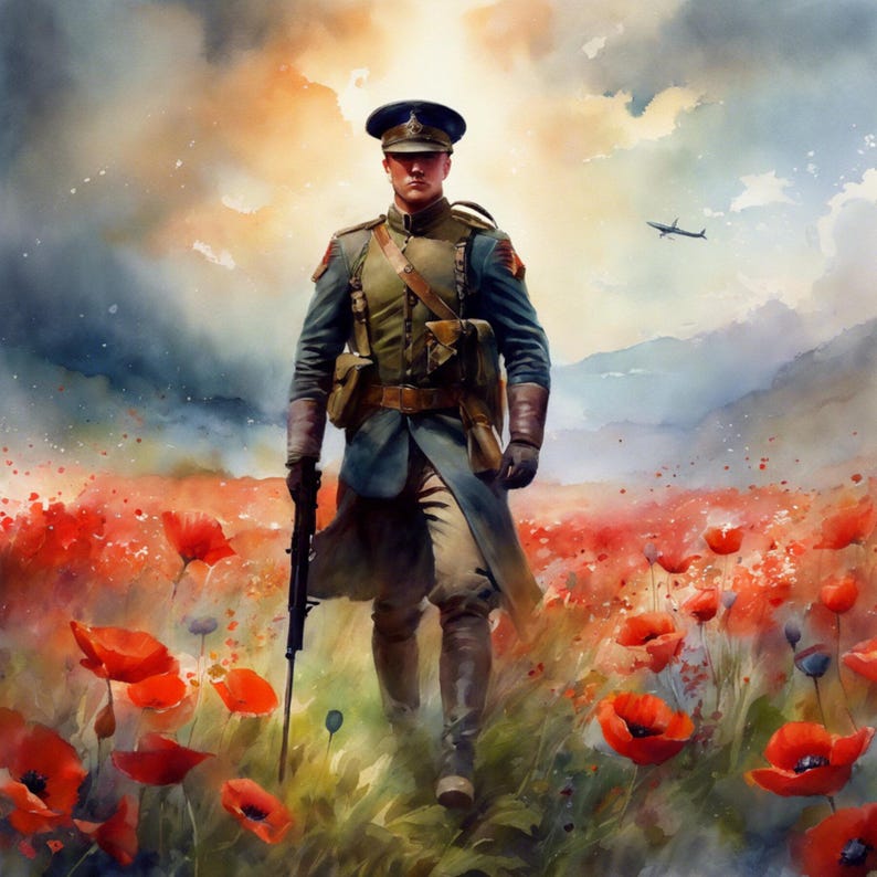 15 Remembrance Day Clipart JPG Files, Field of Poppies, WW1, WW2, We ...