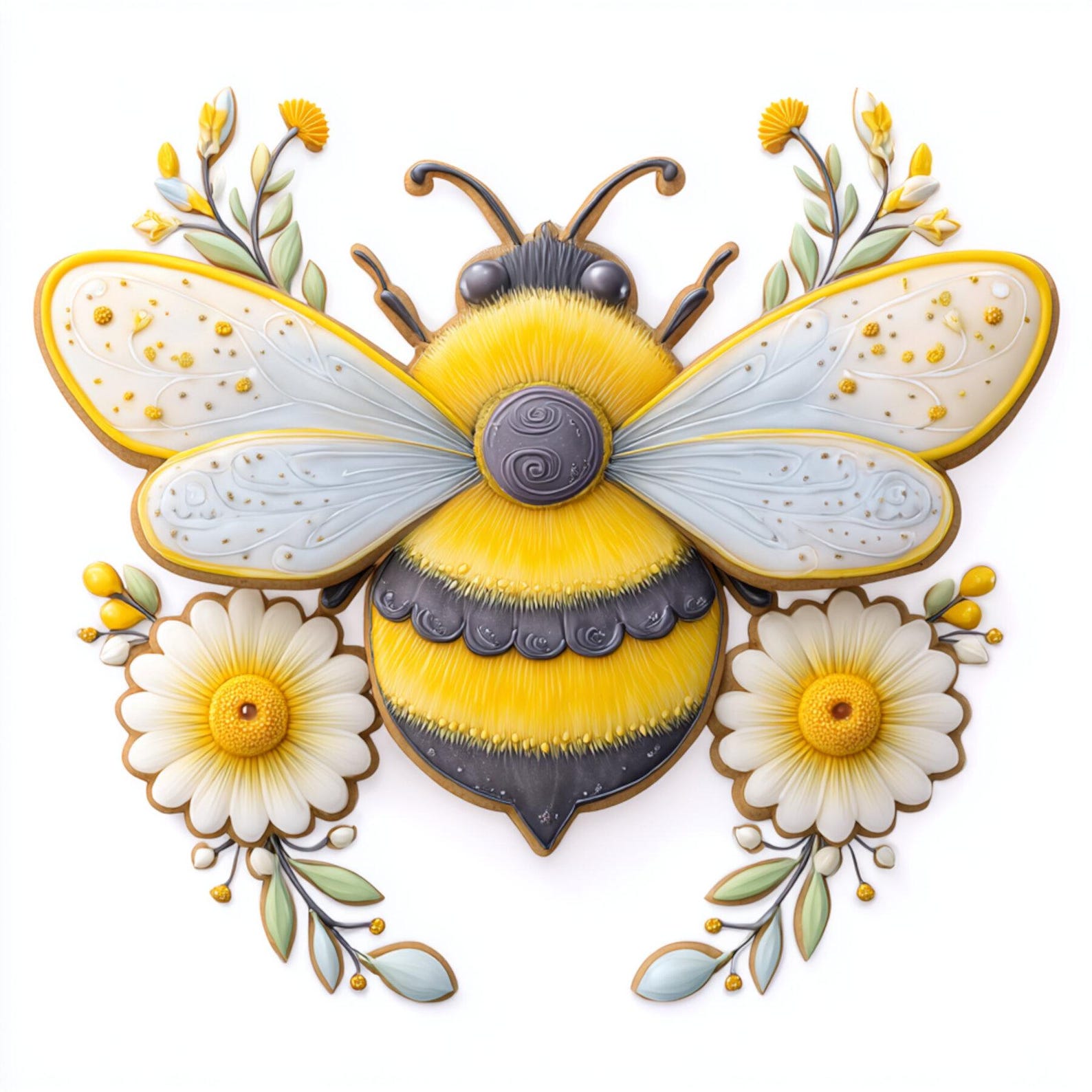 Bee Art, Busy Bee Clipart, Cute Bee, Bee Decor, Bumblebee, Bee Cookie ...