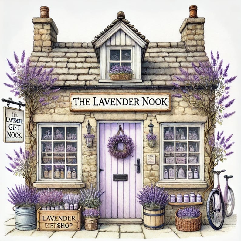 Lavender Gift Shop Image: Floral Wellness Decor (JPG Images) - Etsy