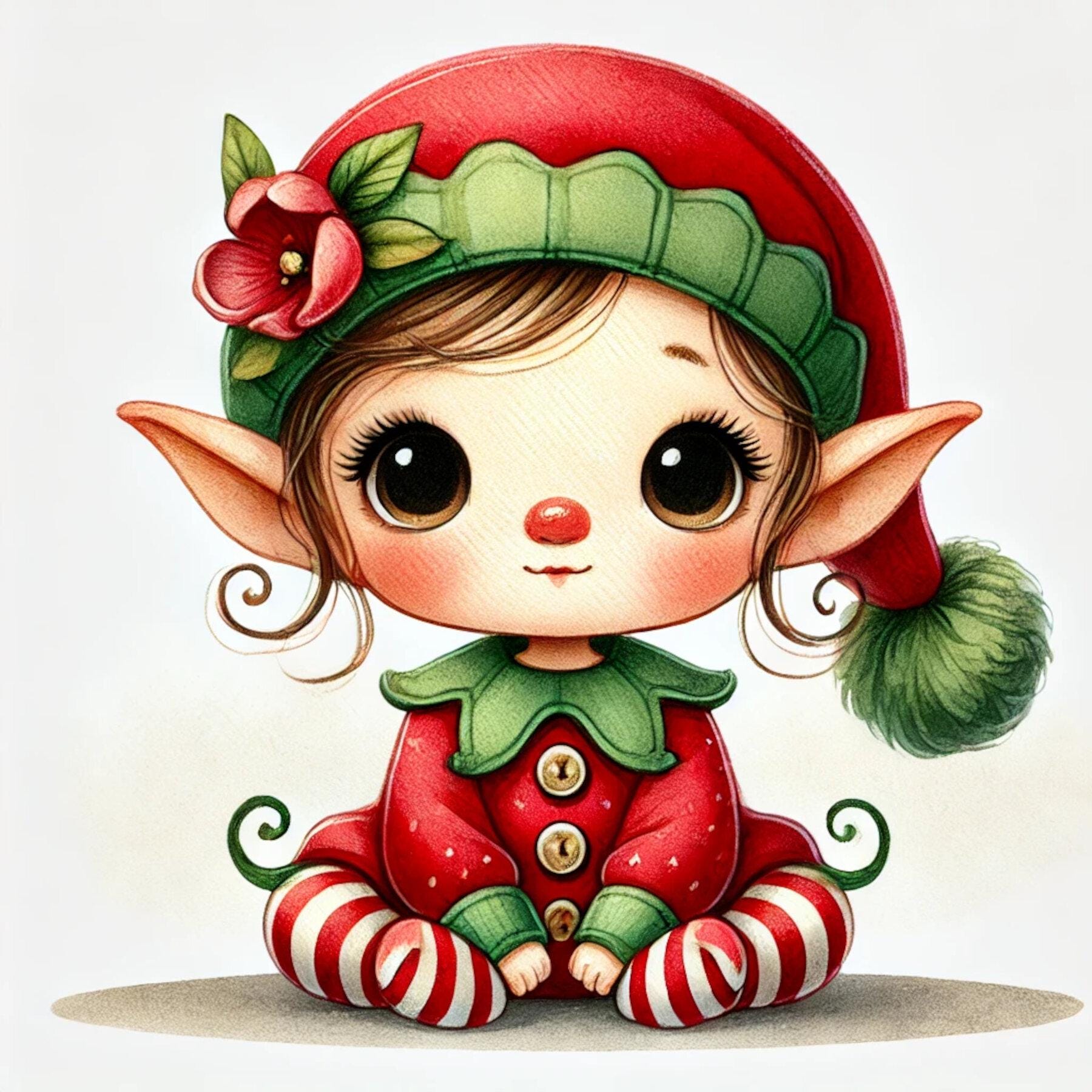 10 Baby Elf, Baby Elf Clipart, Girl Elf Jpg, Nursery Decor, Elf Images ...