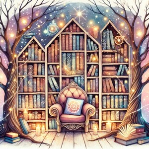 Magical Libraries, Fantasy Art Images, Library Clipart, Book Themes ...