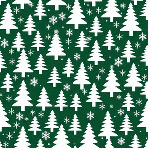 10 Green Christmas Tree Repeat Pattern Clipart, 12x12 Size ...