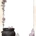 Witchy Paper, Spell Page, Crystal Border, Cauldron Art, Skull Paper ...