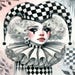 Harlequin, Whimsical Harlequin, Watercolour Art, Checkerboard Theme ...