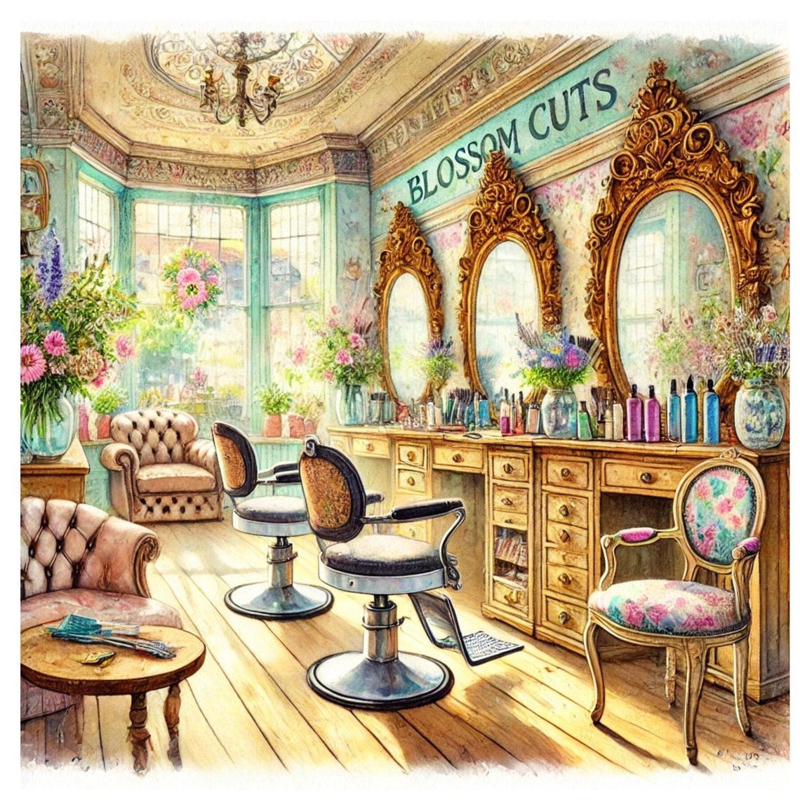 The Village Hairdresser, Hair Salon, Vintage Decor, Cozy Interior, Hair ...