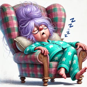 Who Drunk the Sherry, Sleeping Grandma, Sleeping Nanny, Comical Old ...