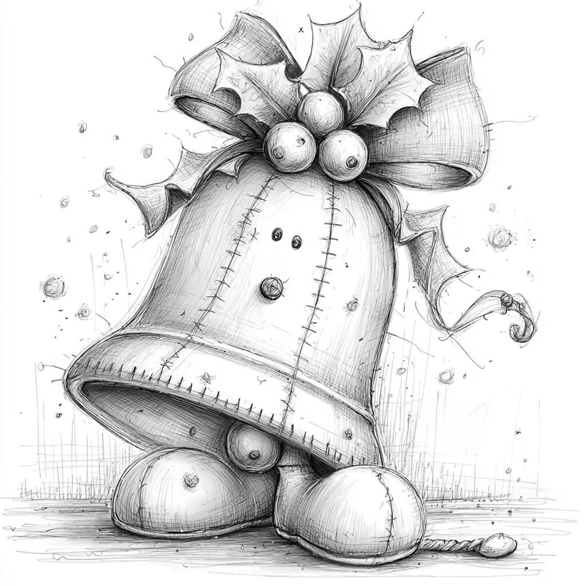 Christmas Bell, Festive Bells, Cute Bell Art, Holiday Decor, Winter ...