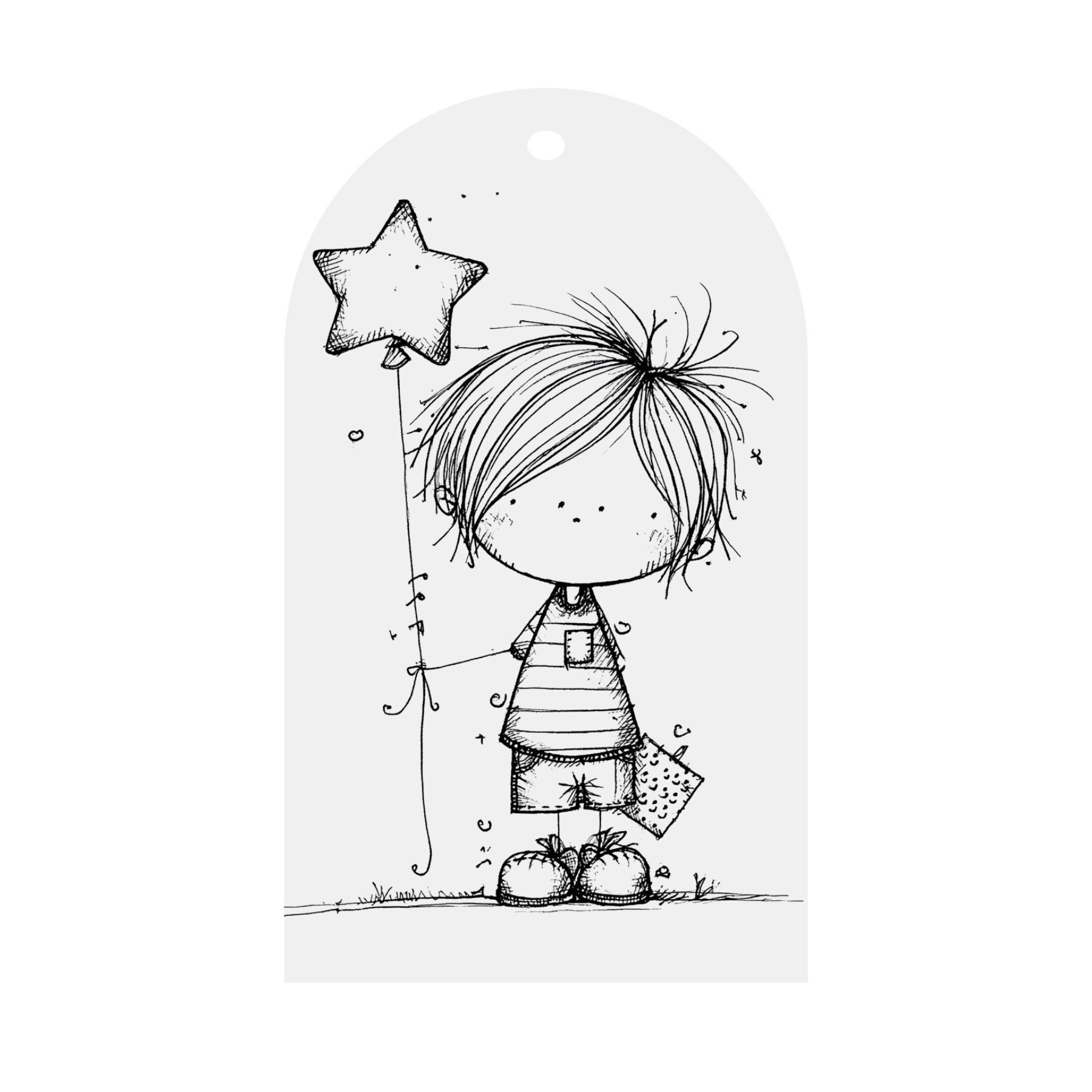 Loaded Tags, Pocket Tags, Star Balloon, Boy With Balloon, Cute Gift Tag ...