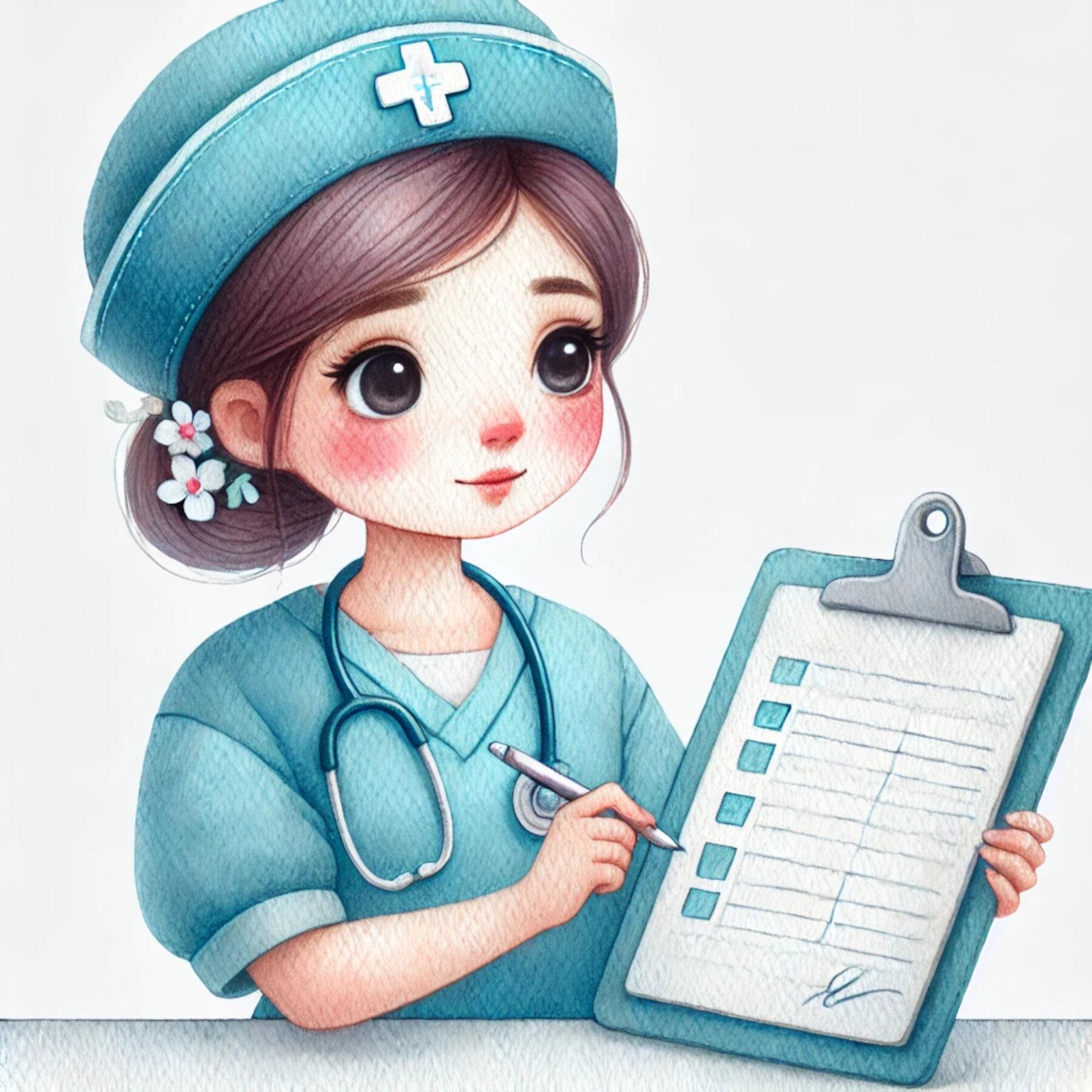 Nurse Appreciation, Healthcare Heroes, Whimsical Style, Watercolor Art ...