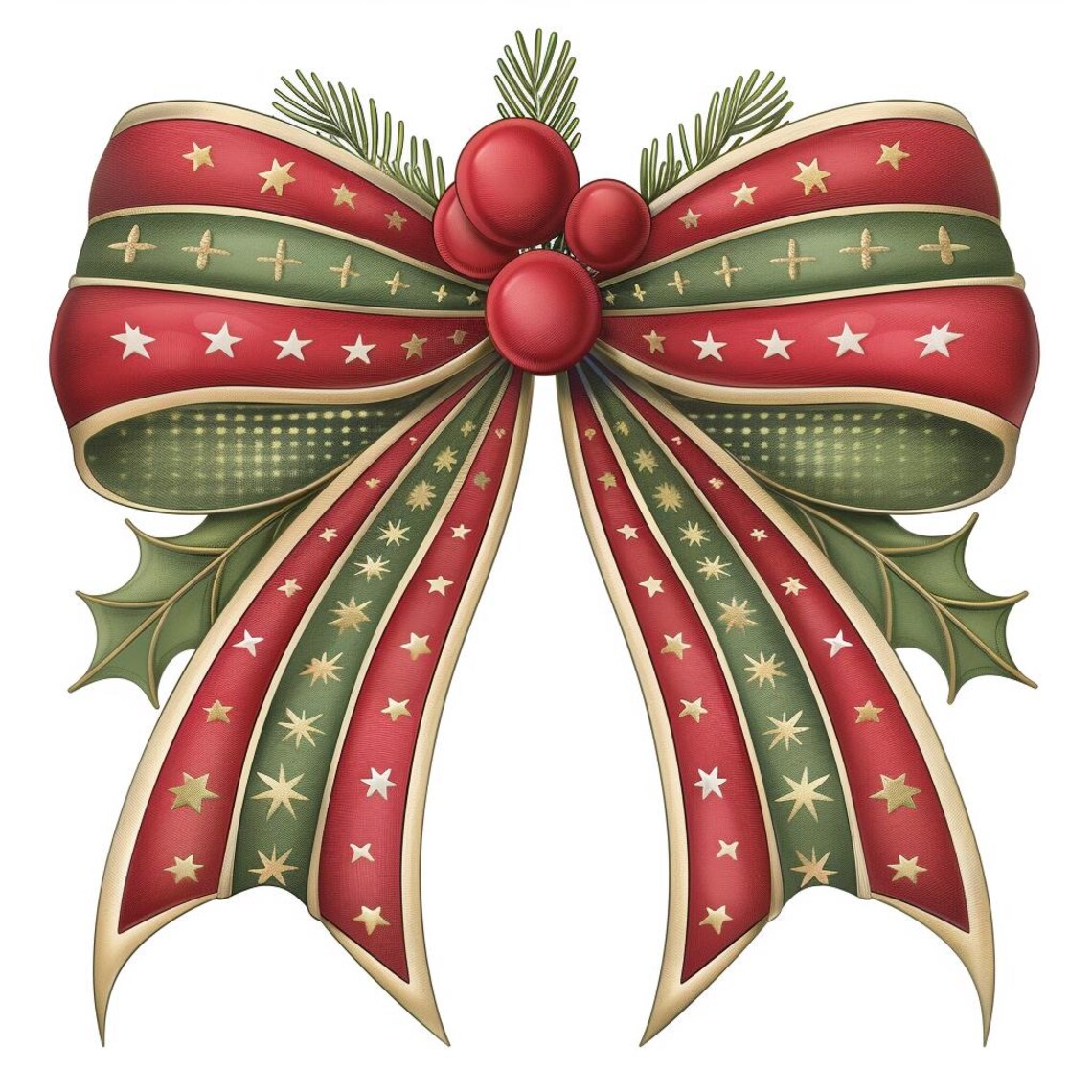 Noel Bow 1, Christmas Bow, Festive Ribbon, Holiday Bow, Red Bow, Green ...