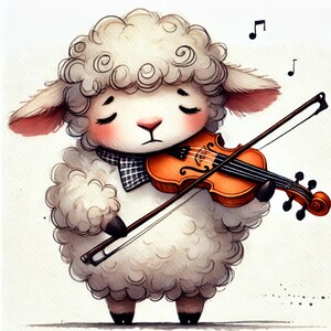 What Sheep Do, Sheep Clipart, Cute Sheep Art, Watercolor Sheep ...