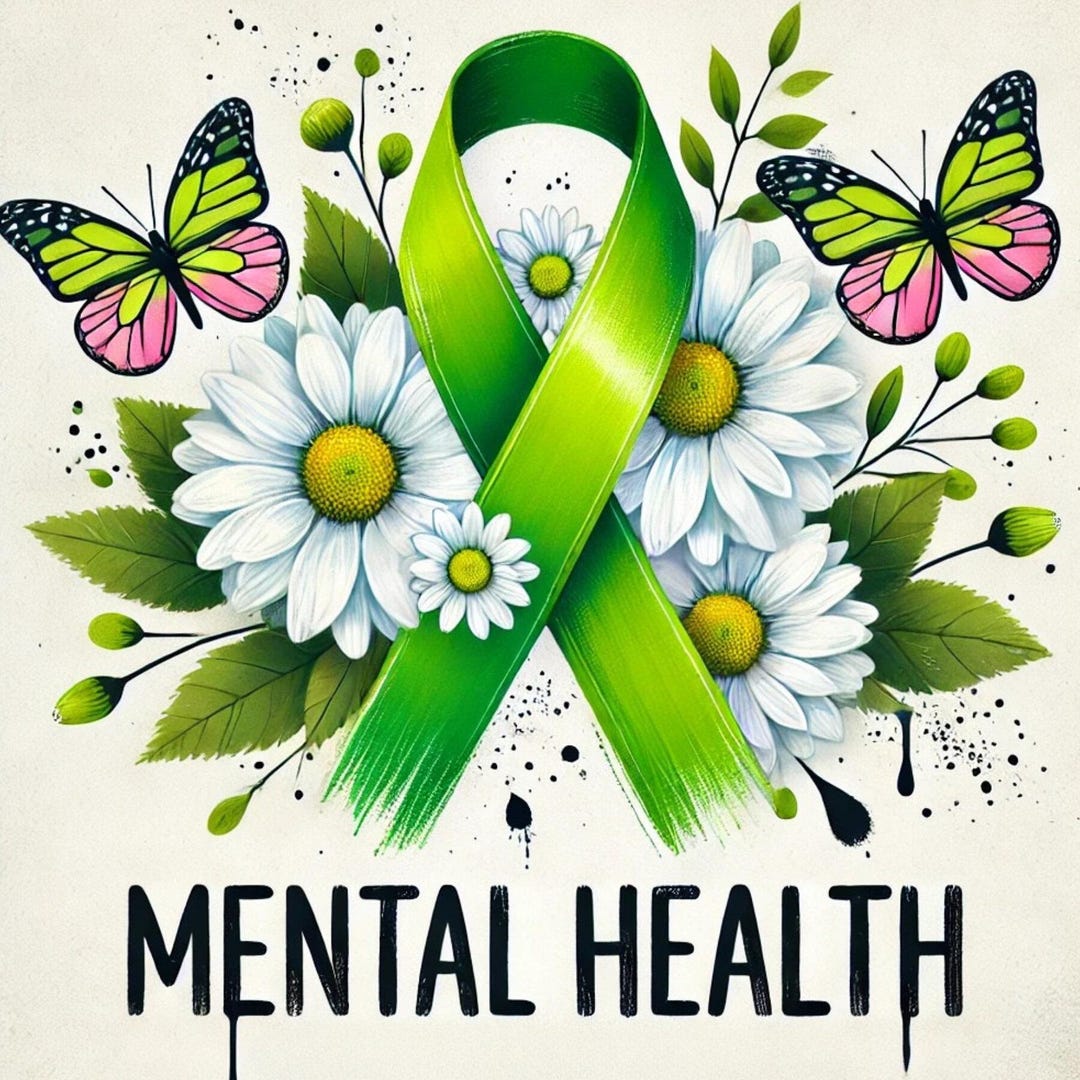 Mental Health Awareness, Mental Health Clipart, Lime Green Ribbon ...