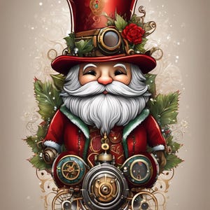 10 Steampunk Santa Images, Steampunk Clipart, Santa Clipart, Steampunk ...