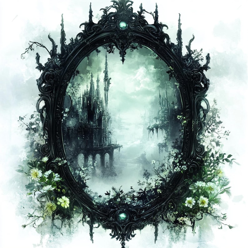 Gothic Mirror, Magic Mirror Art, Haunted Mirror, Dark Fairy Art ...