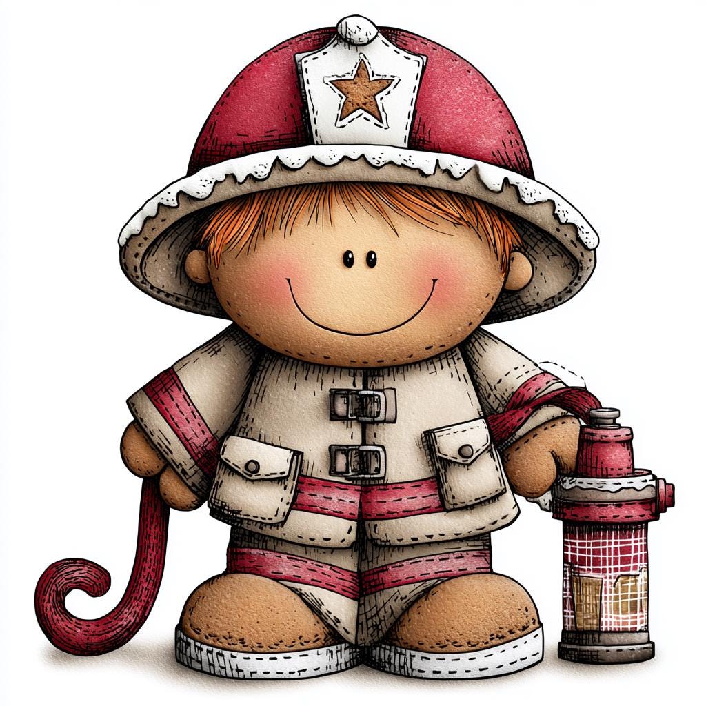 Gingerbread Hero, Christmas Firefighter, Cookie Fireman, Holiday Rescue ...