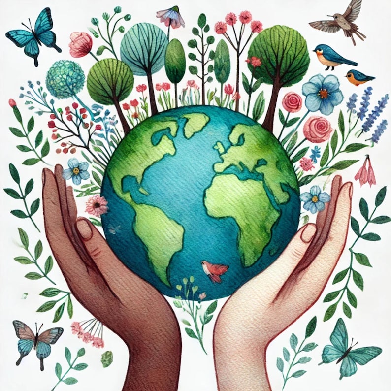 World Earth Day, Earth Day Clipart, Eco Friendly Art, Save Earth Design ...