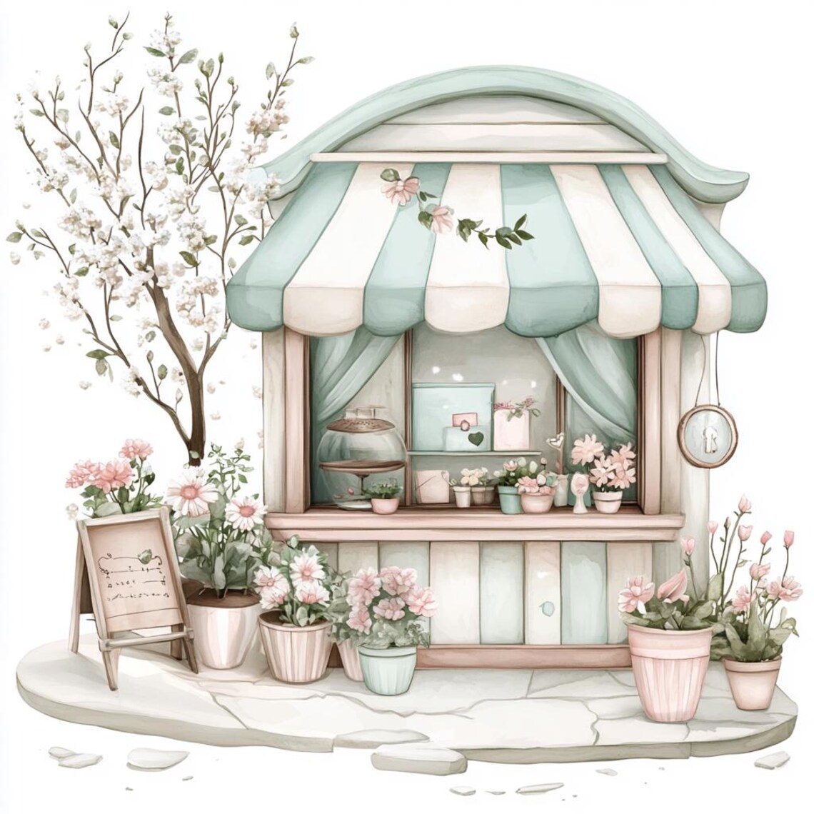 Garden Shop, Flower Stand, Tiny Florist, Potted Plants, Cute Shop ...