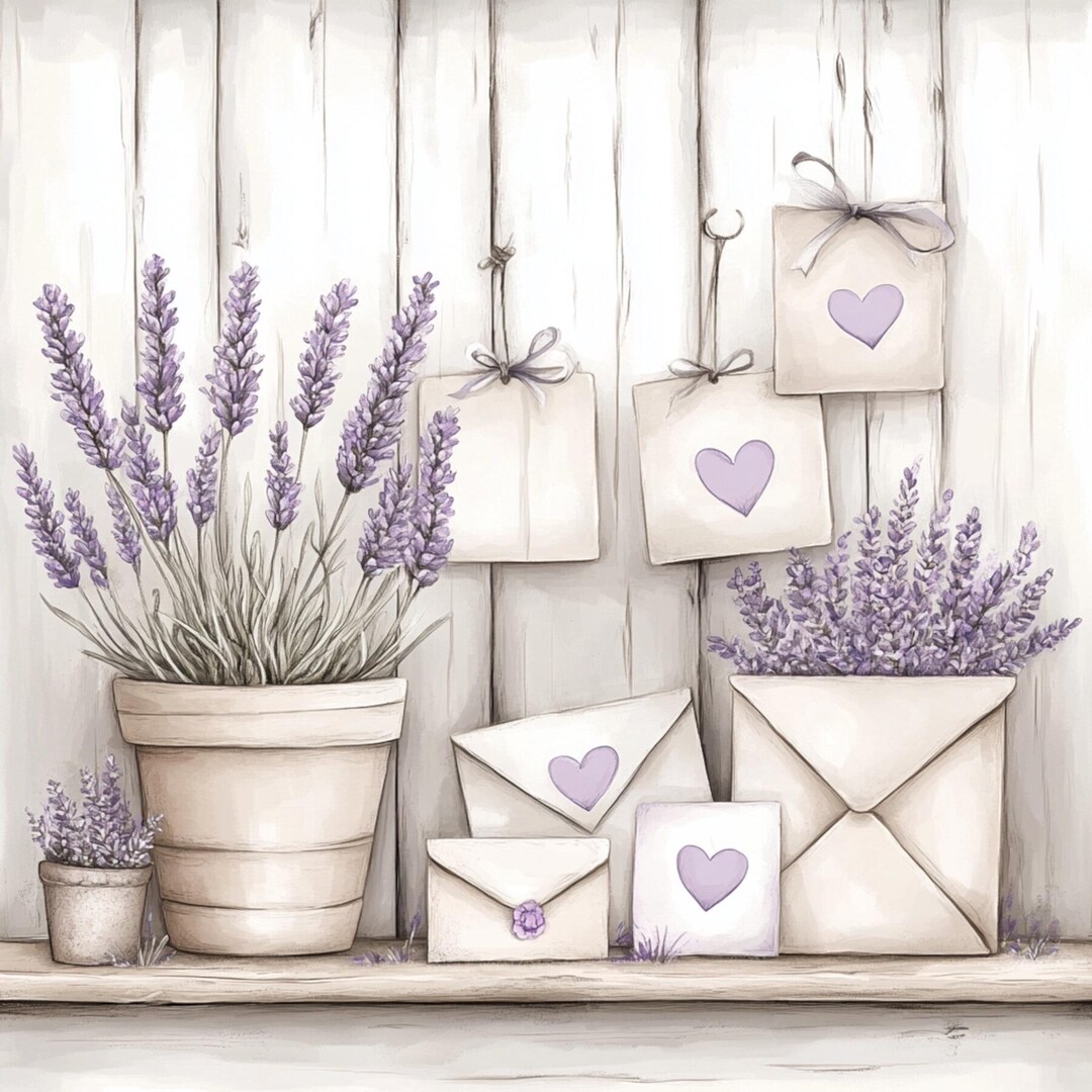 My Lavender Love, Rustic Floral Print, Farmhouse Lavender, Lavender ...