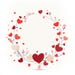Heart Wreath Clipart, Valentine's Day Circle Frame PNG, Love Wreath ...