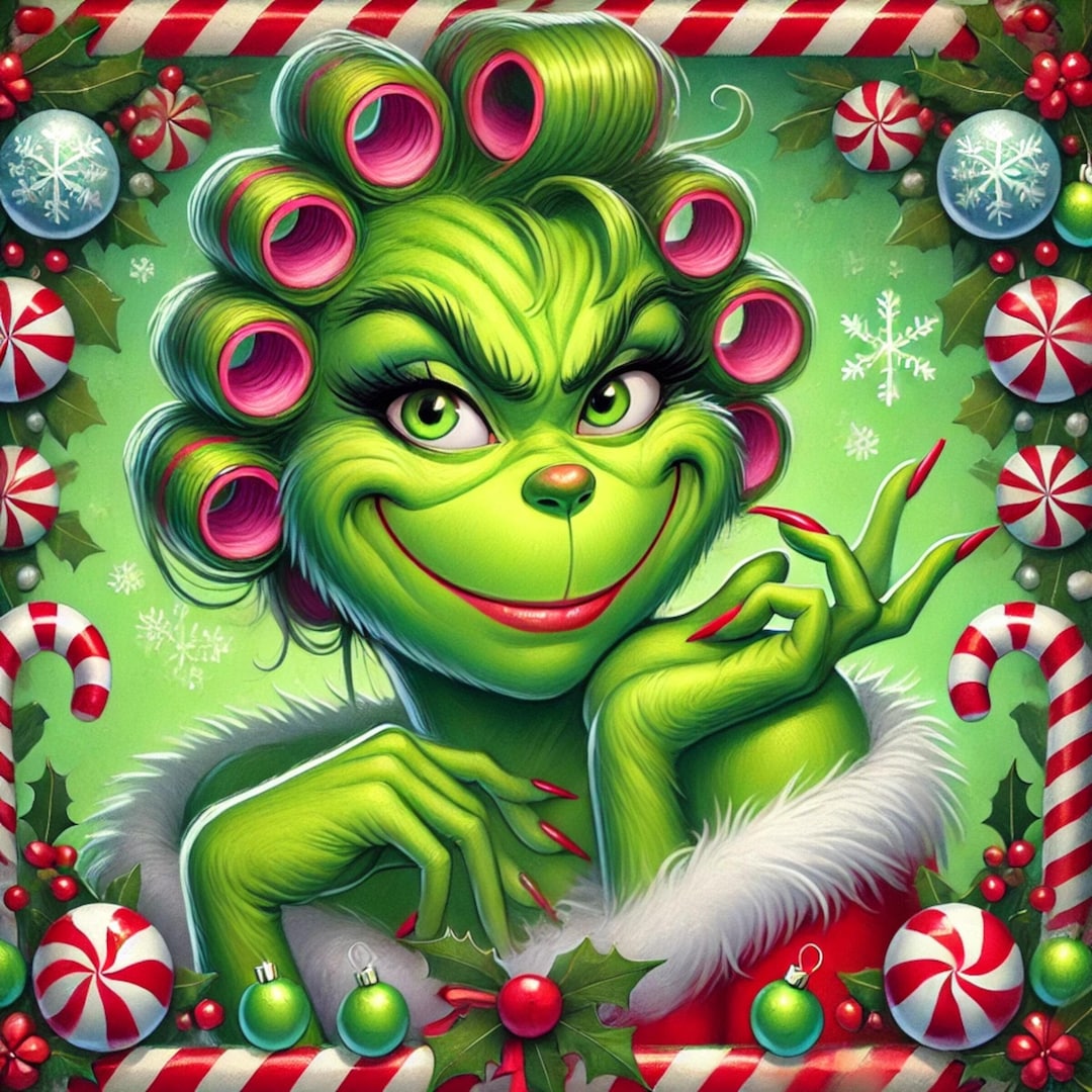 12 Christmas Mrs Grinch Clipart Bundle , Grinch Christmas, Grinch ...