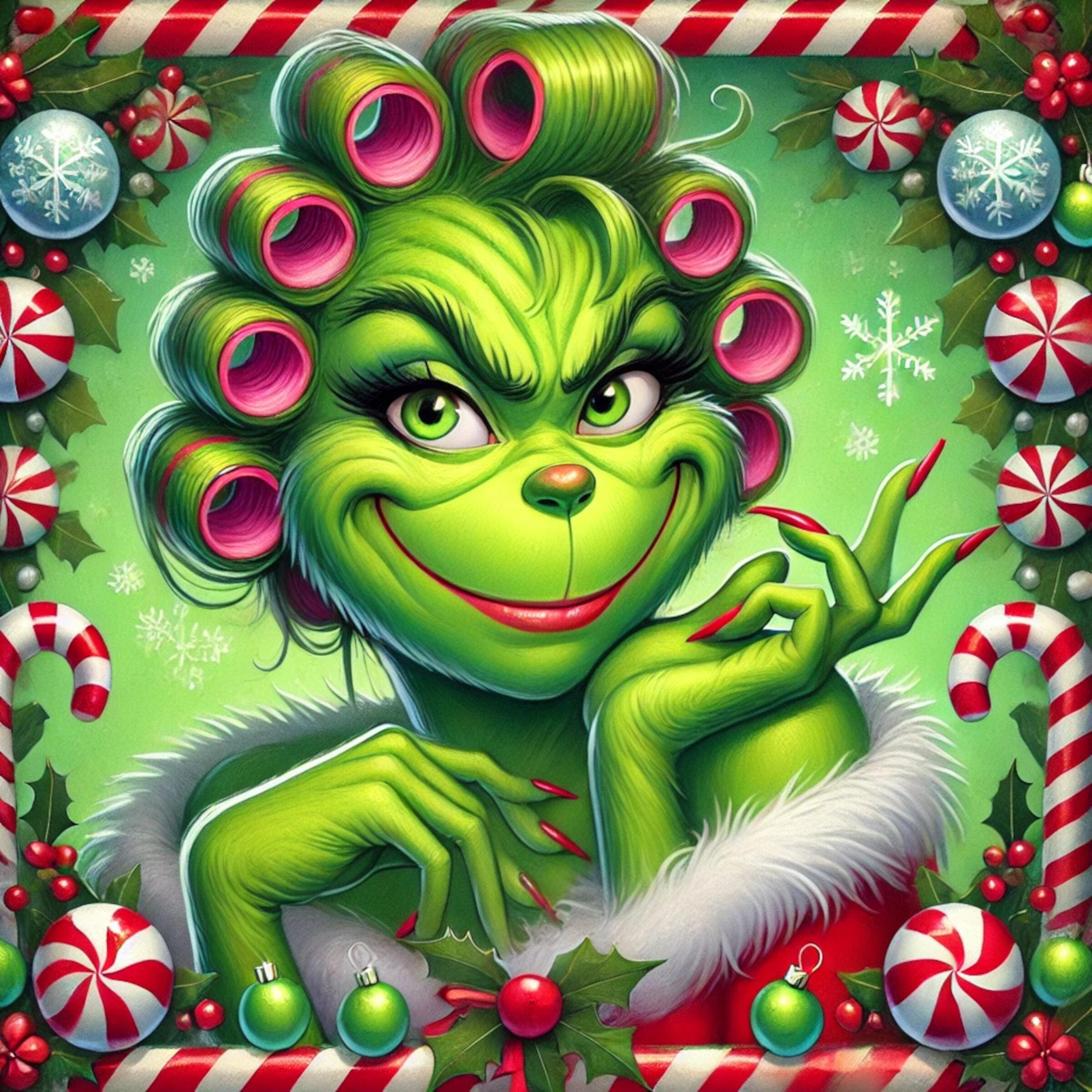 12 Christmas Mrs Grinch Clipart Bundle , Grinch Christmas, Grinch ...