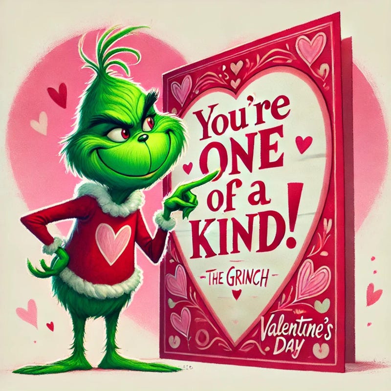 Grinch Valentine - Etsy