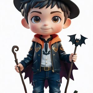 10 Cute Halloween Boys Clipart Bundle, Spooky Clipart, Digital Download ...