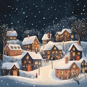 Christmas Town, Snowy Village, Winter Homes, Cozy Cabins, Xmas Lights ...