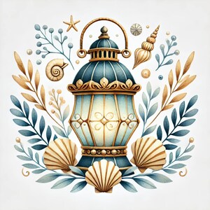 Nautical Decor, Nautical Theme Art, Seaside Decor Ideas, Watercolor ...