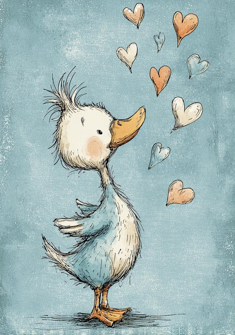 Duck Balloons, Heart Balloons, Cute Duck, Pastel Duck, Duck With Hearts ...