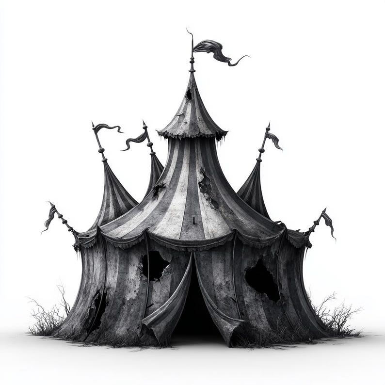 Haunted Circus, Creepy Carnival, Scary Tent, Nightmare Fair, Dark ...