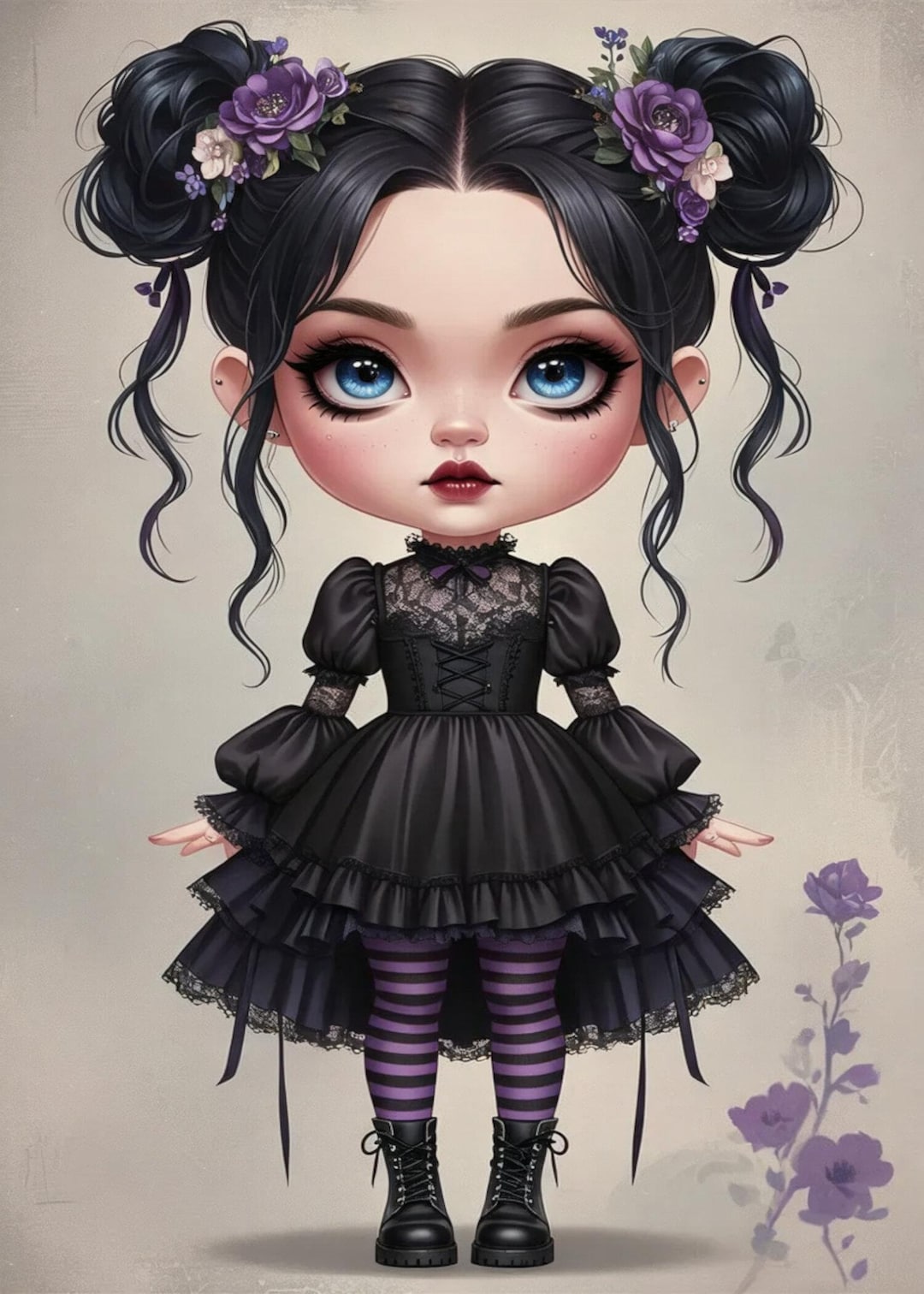10 Goth Girl Clipart Images, Gothic Art, Gothic Trend, Goths, Chibi ...