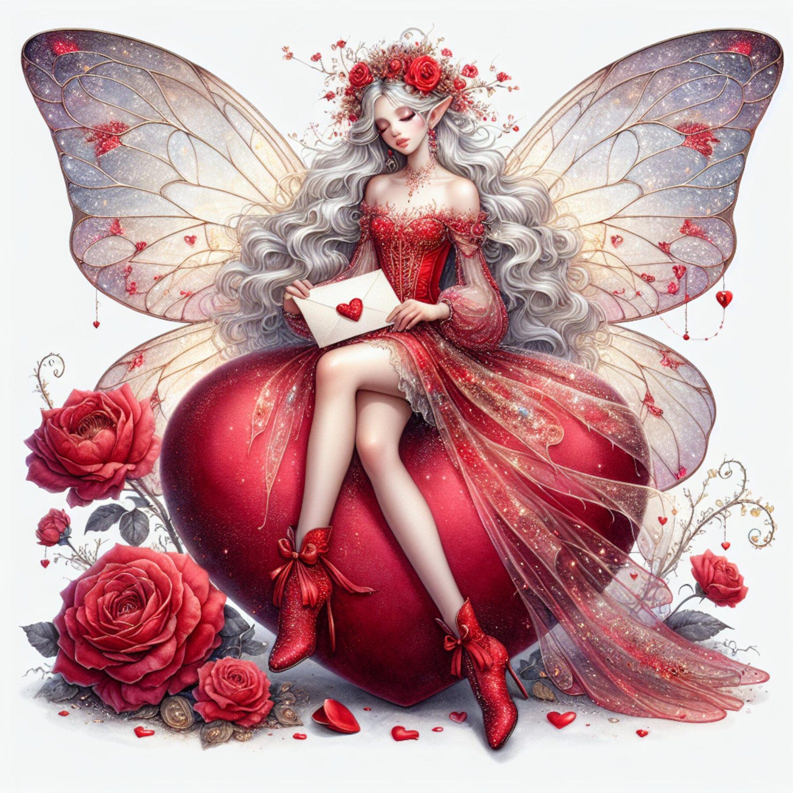Valentine Fairy, Fairy Clipart, Fairy Images, Fantasy Art, Valentines ...