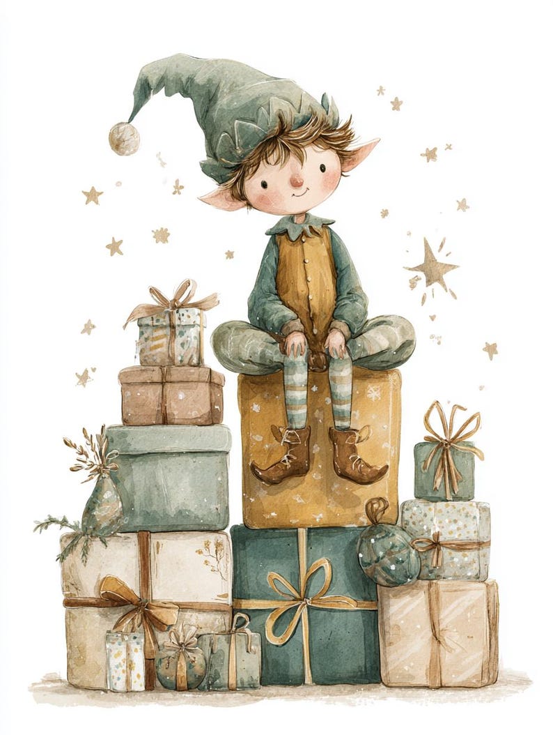 Christmas Elf, Holiday Gifts, Festive Elf, Santa Helper, Christmas ...