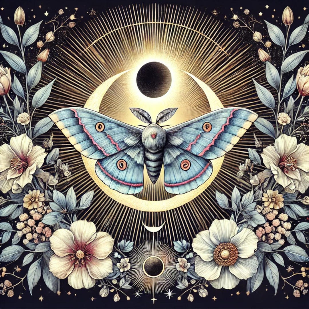 Celestial Moth, Fantasy Clipart, Moth, Celestial Image, Celestial ...