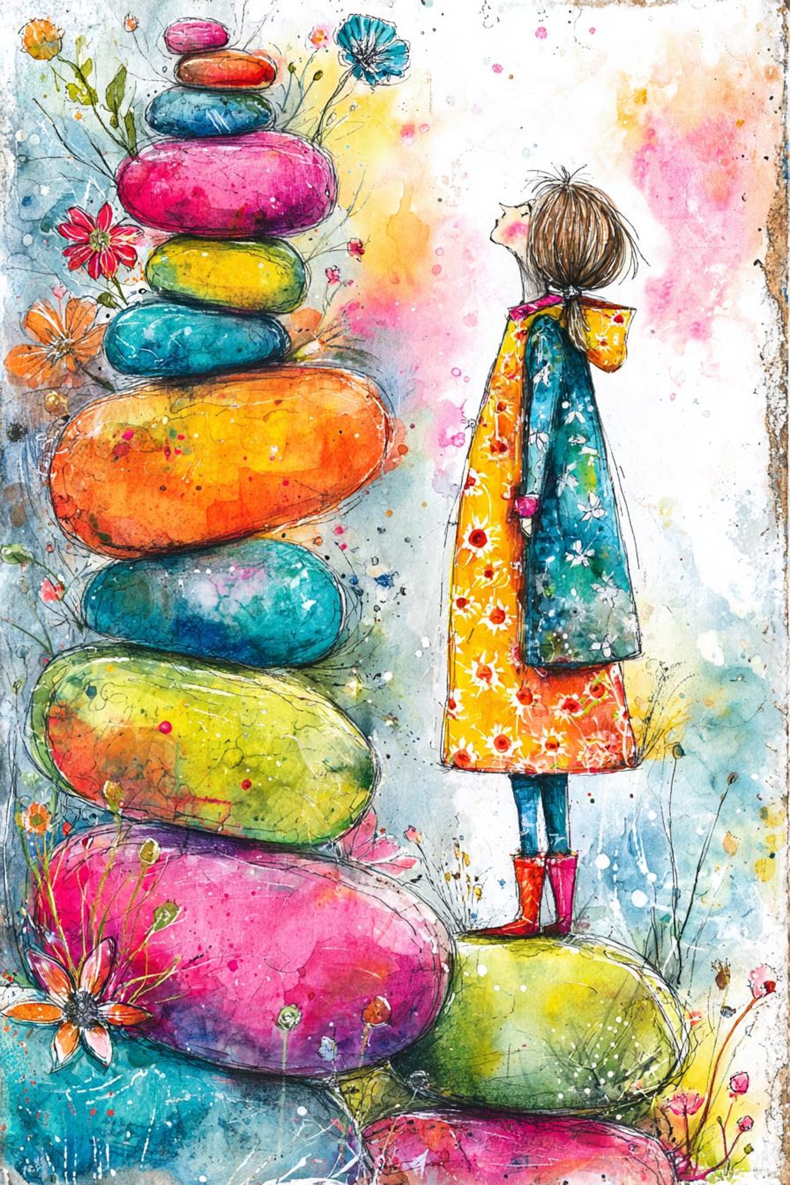 Pebble Fairy, Stacked Stones, Magic Garden, Dragonfly Art, Colorful ...