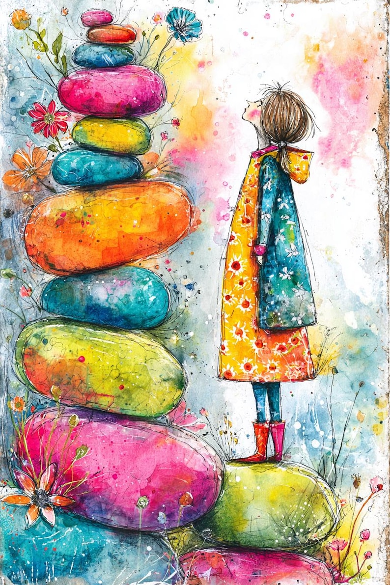 Pebble Fairy, Stacked Stones, Magic Garden, Dragonfly Art, Colorful ...