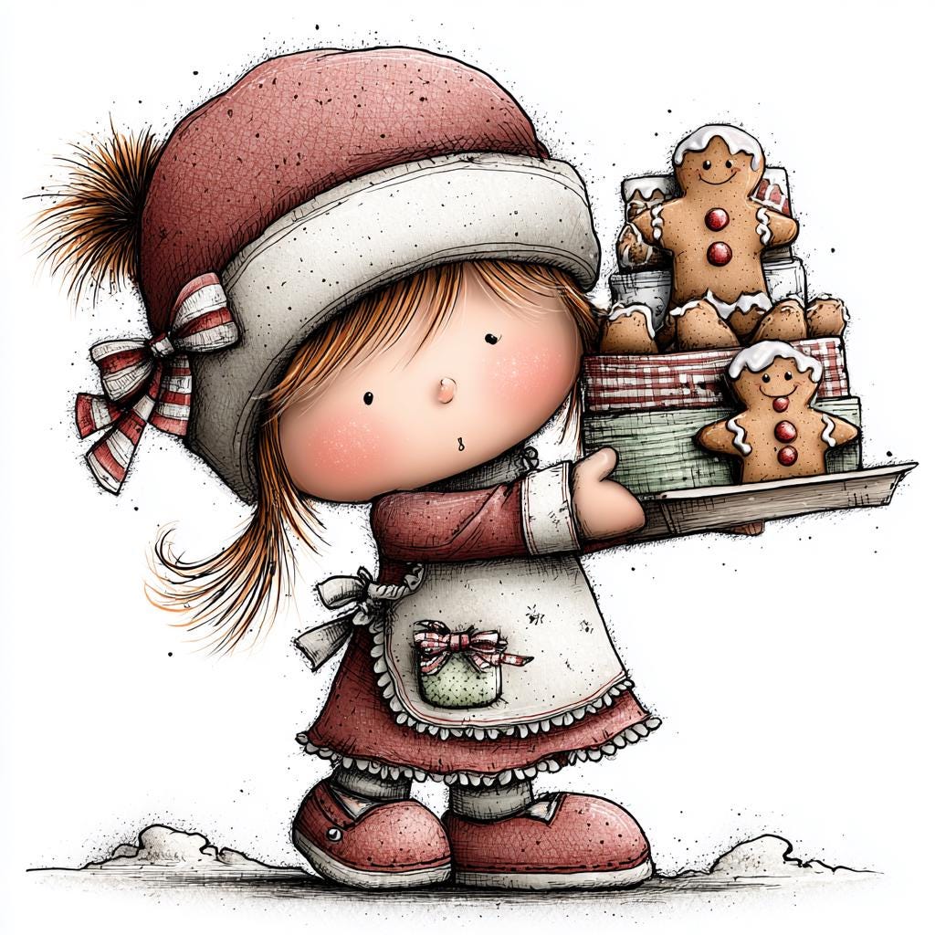 Gingerbread Girl, Christmas Baker, Holiday Cookies, Festive Treats ...