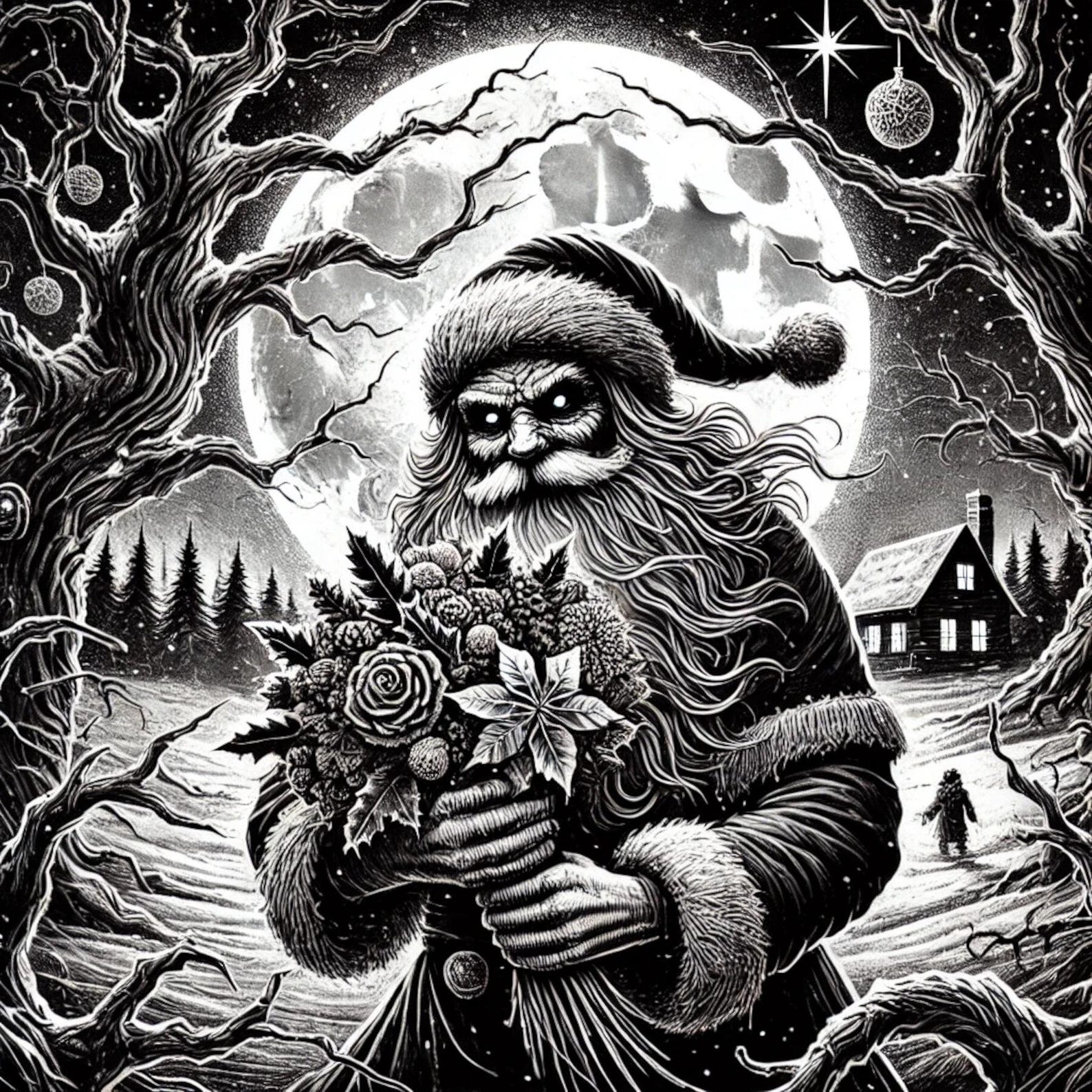 10 Dark Santa Clipart Images, Digital Prints, Santa Clipart, Santa ...