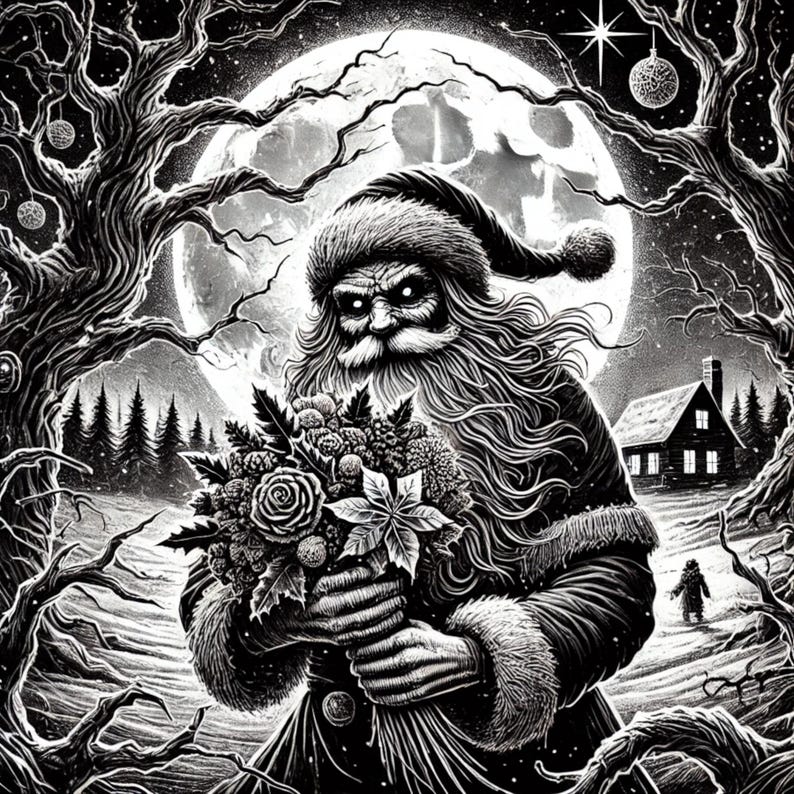 10 Dark Santa Clipart Images, Digital Prints, Santa Clipart, Santa ...