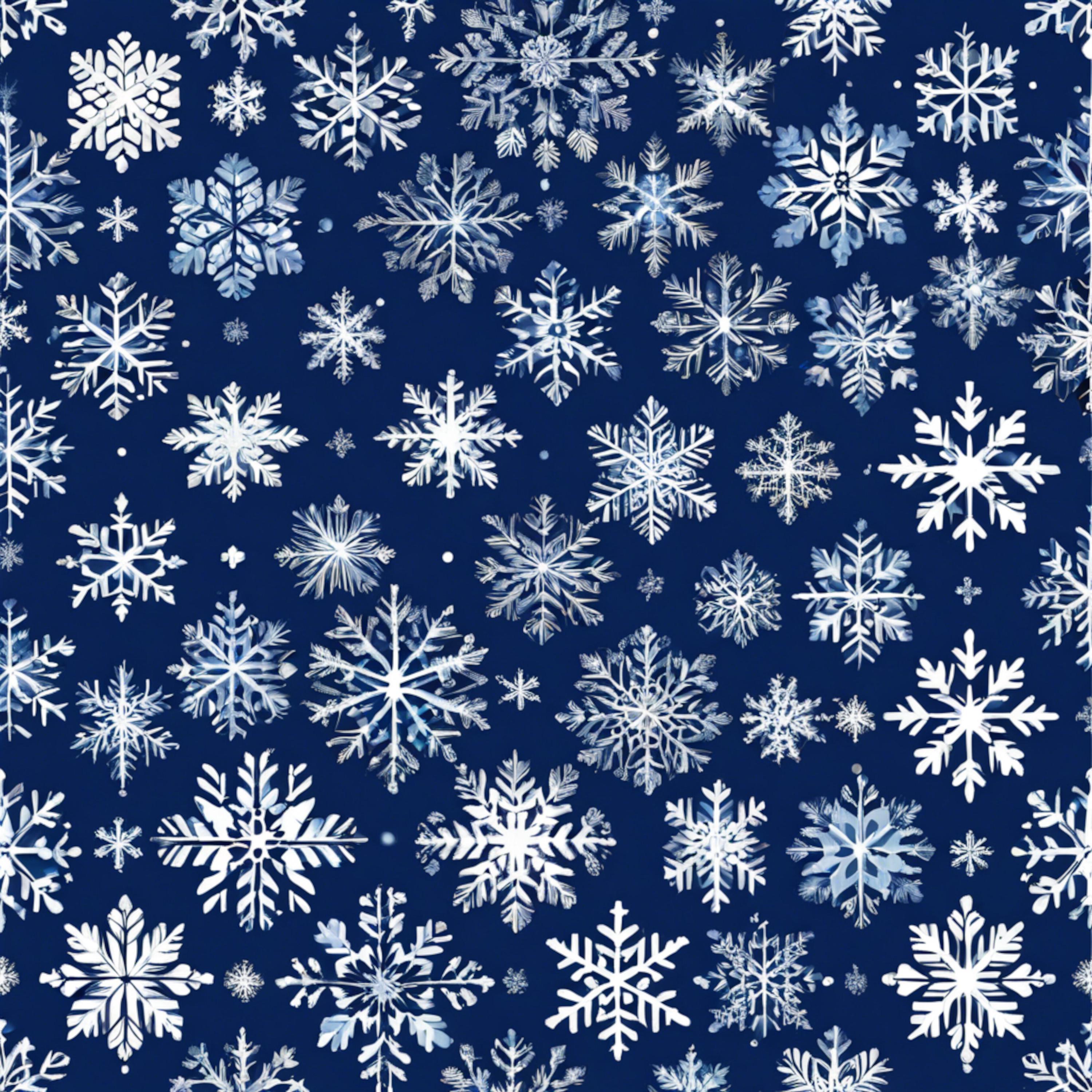 10 Blue Snowflake Repeat Pattern Clipart, 12x12 Size, Scrapbooking ...