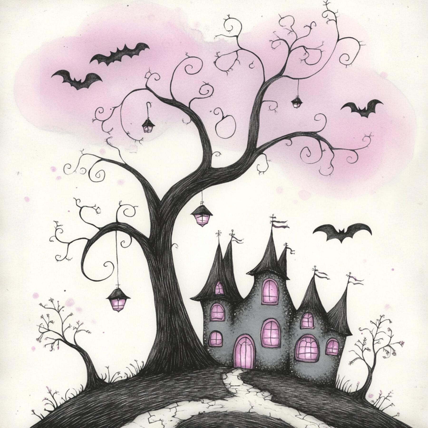 Tree House, Haunted Treehouse, Spooky Fairy Tale, Gothic Fantasy Art ...