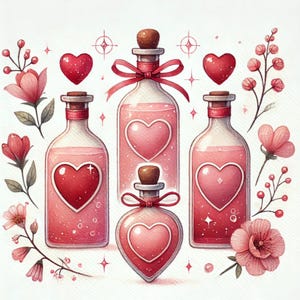 Love Potion, Love Clipart, Valentines Day, 14th February, Valentine ...