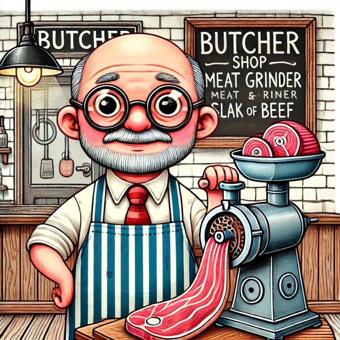 Whimsical Butchers, Butcher Shop, Whimsical Characters, Humorous ...