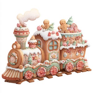 Ginger Train, Candy Train, Sweet Express, Cookie Engine, Holiday Decor ...