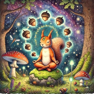 Nuts After Dark, Squirrel Rave, Forest Party, Cute Animals, Watercolor ...