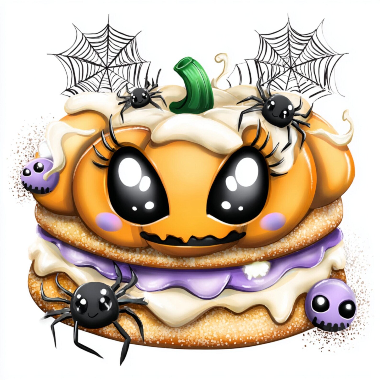 Halloween Cake, Bat Cake, Cute Halloween, Purple Drip Cake, Kawaii Bats ...