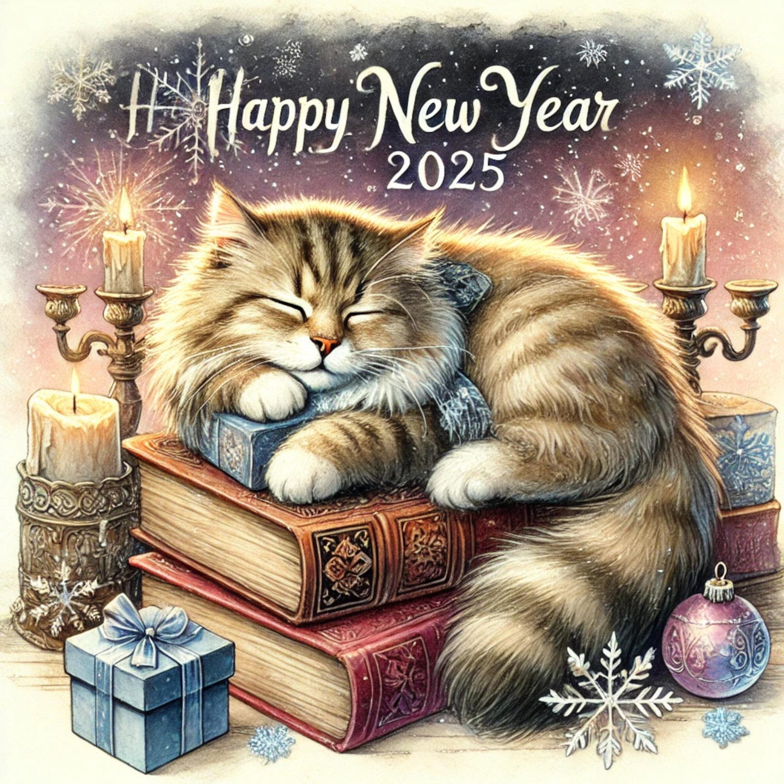 10 New Year 2025 Clipart, Happy New Year, Cat Clipart, Cat Images, New ...