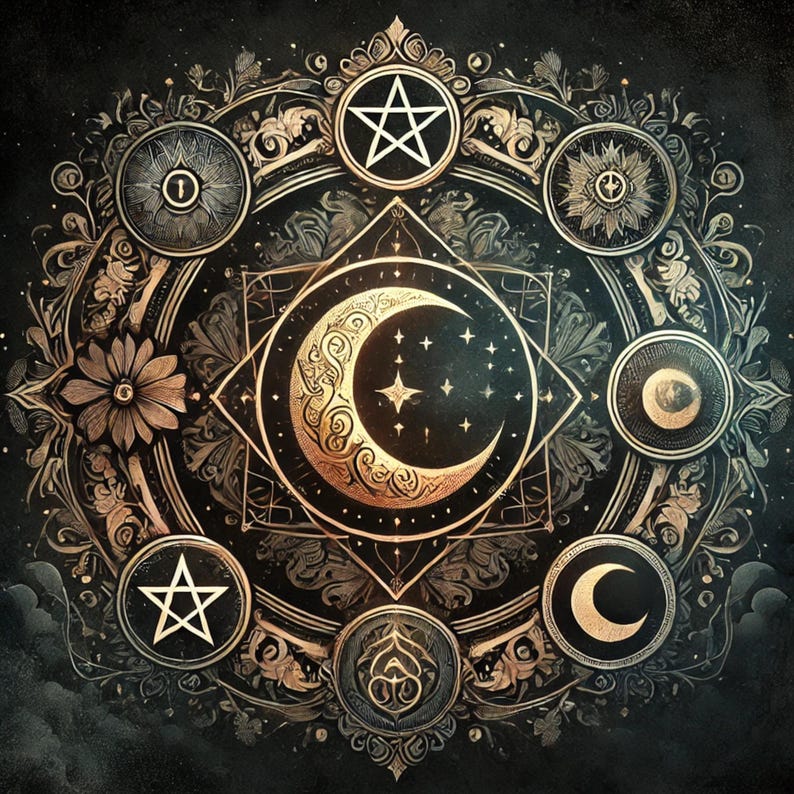 20 Mystical Symbols Clipart, Mystical Images, Magical Images, Stars ...