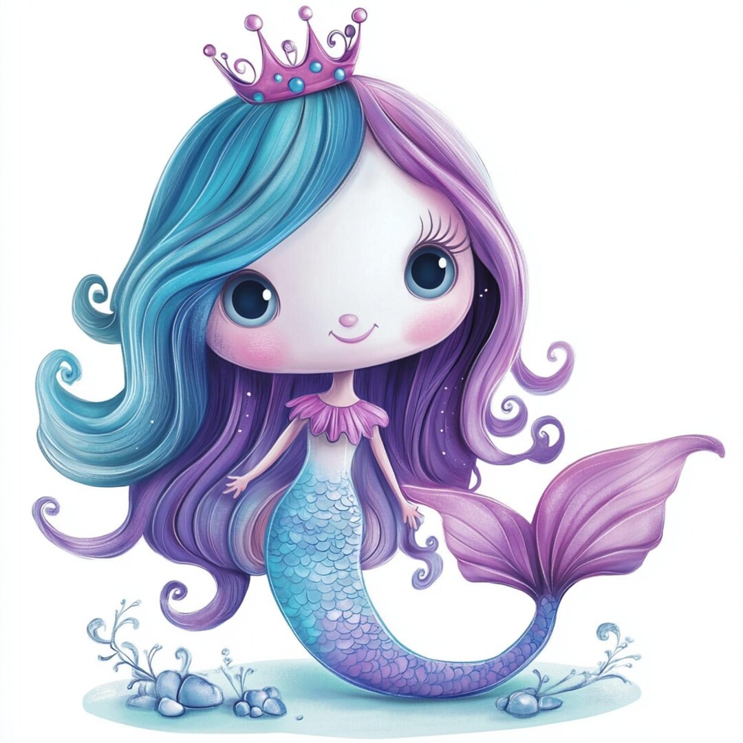 Mermaid Girl, Cute Mermaid, Ocean Princess, Pastel Hair, Fantasy ...